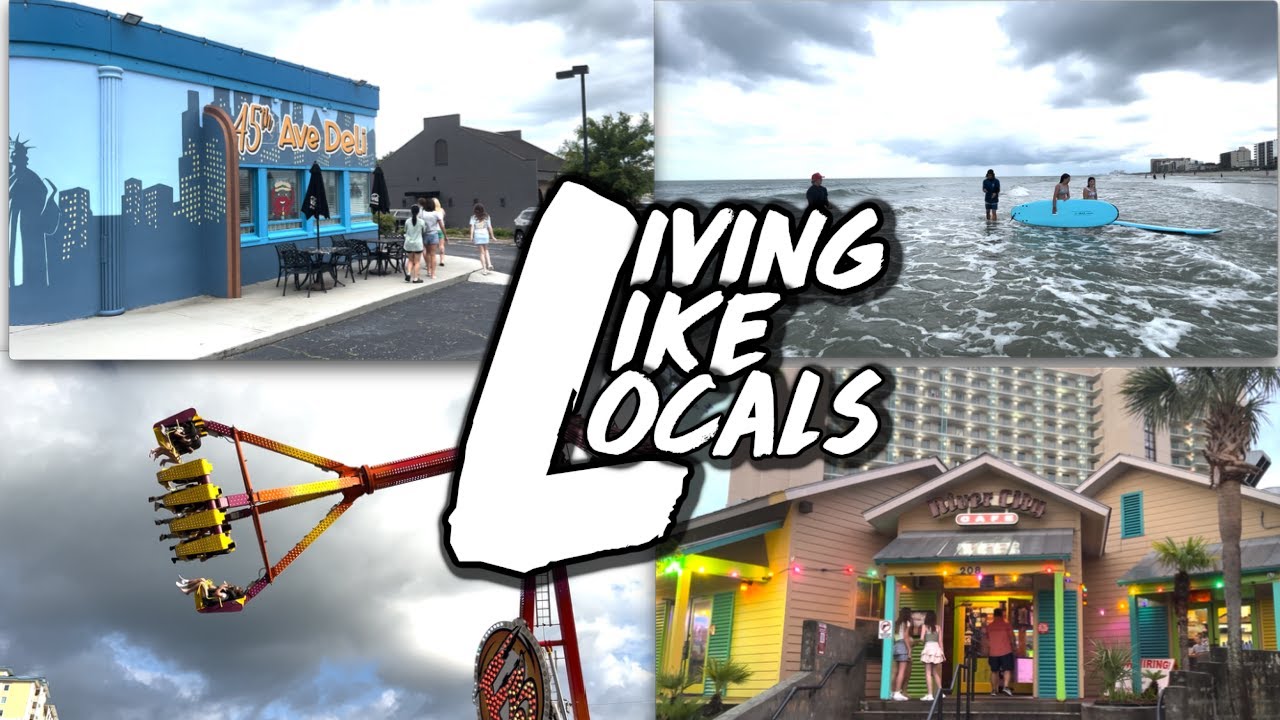 Surfing, Shark Teeth, Family Kingdom and River City Cafe - YouTube