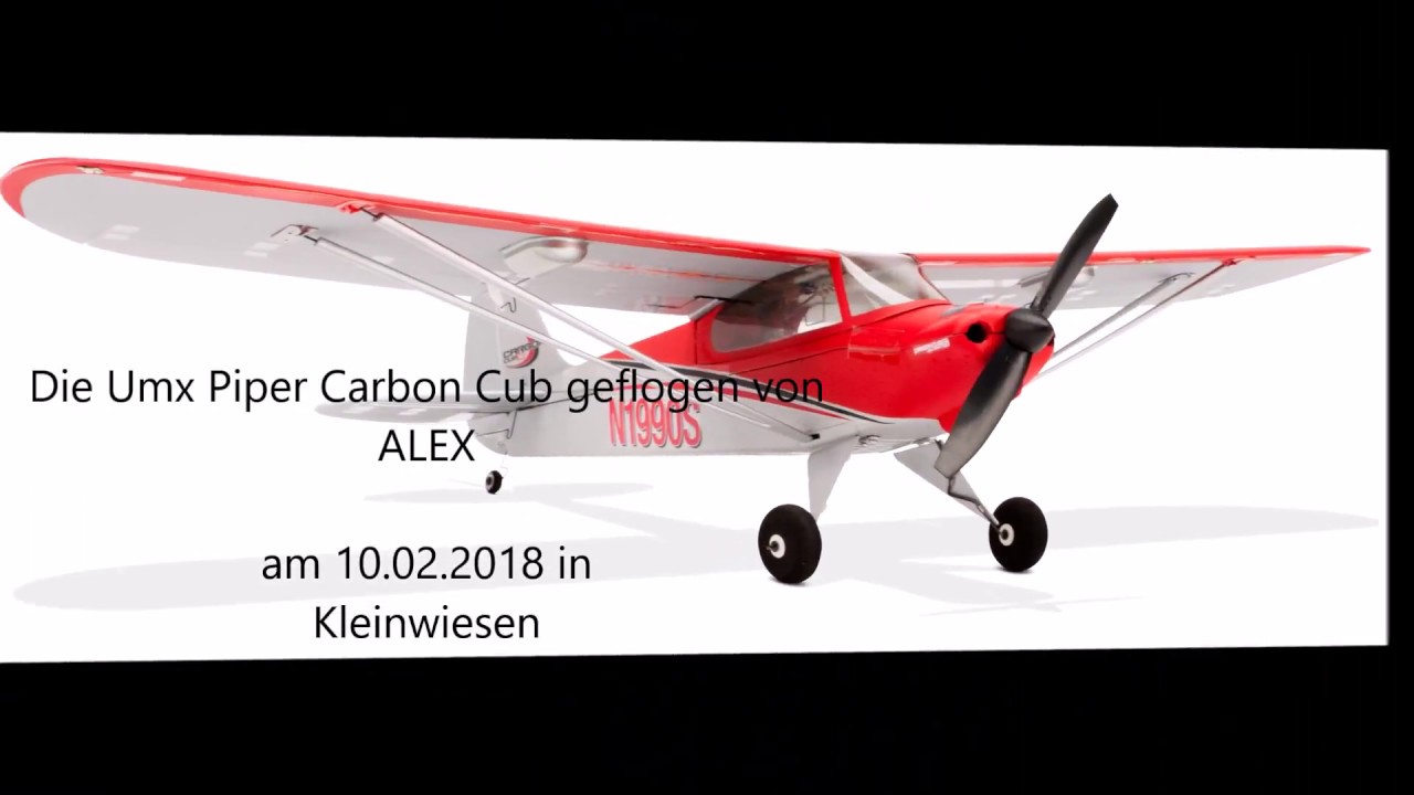 Piper Carbon Cub (UMX) - Winterflug in Kleinwiesen - YouTube