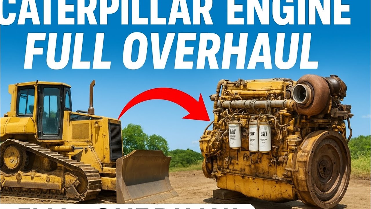 Repairing Caterpillar Bulldozer Diesel Engine || Rebuilding CAT Inline ...