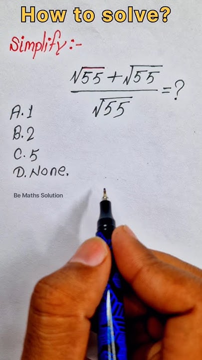 A Nice Math Square roots algebra problem | Simplify? #maths #squareroot #viral #shorts - YouTube