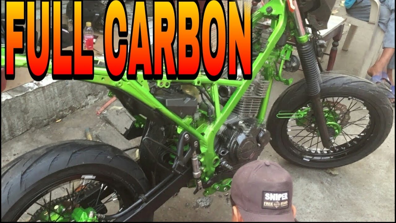 Project Full Paint & Carbon Printing Kawasaki KLX 150cc - YouTube