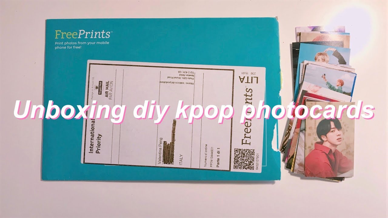 Unboxing DIY kpop photocards - YouTube