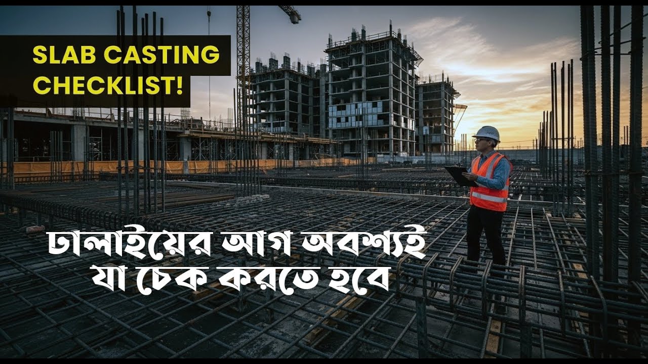 ঢালাইয়ের আগে | Slab Casting Checklist Civil Engineer Guide | Building Construction Site ...