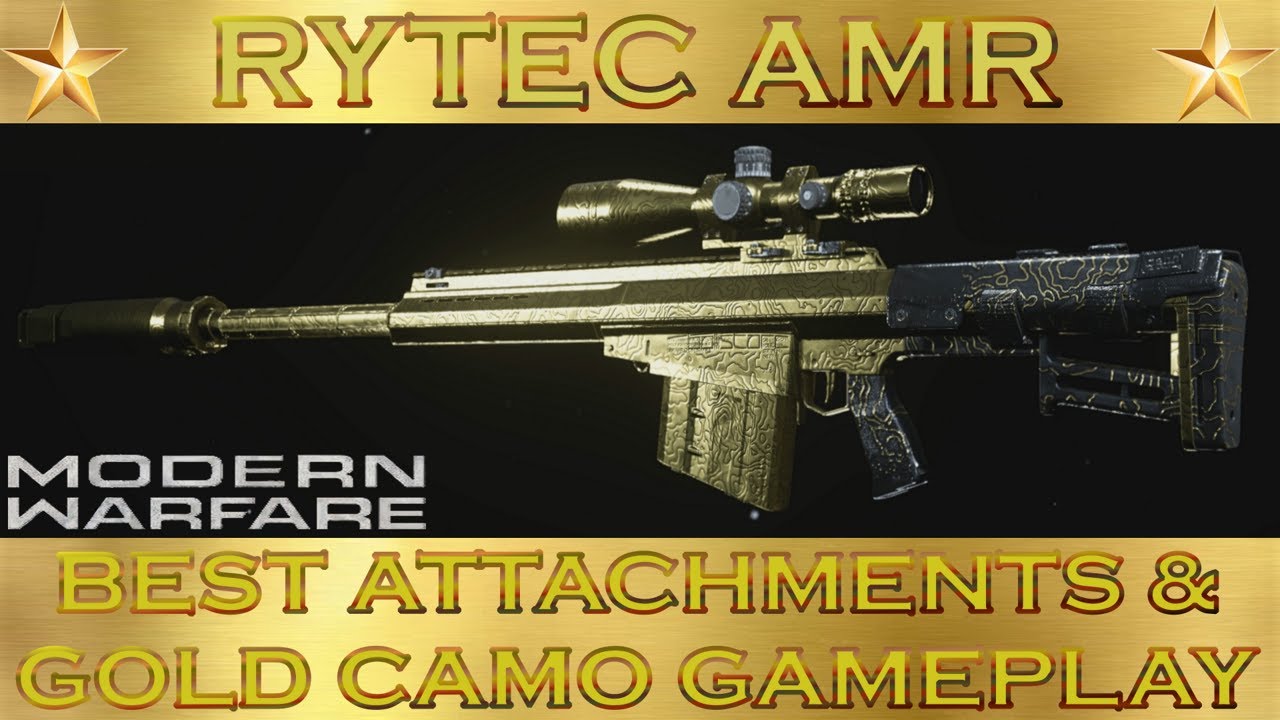 Modern Warfare Rytec AMR Gold Camo & Best Attachments Gameplay - YouTube