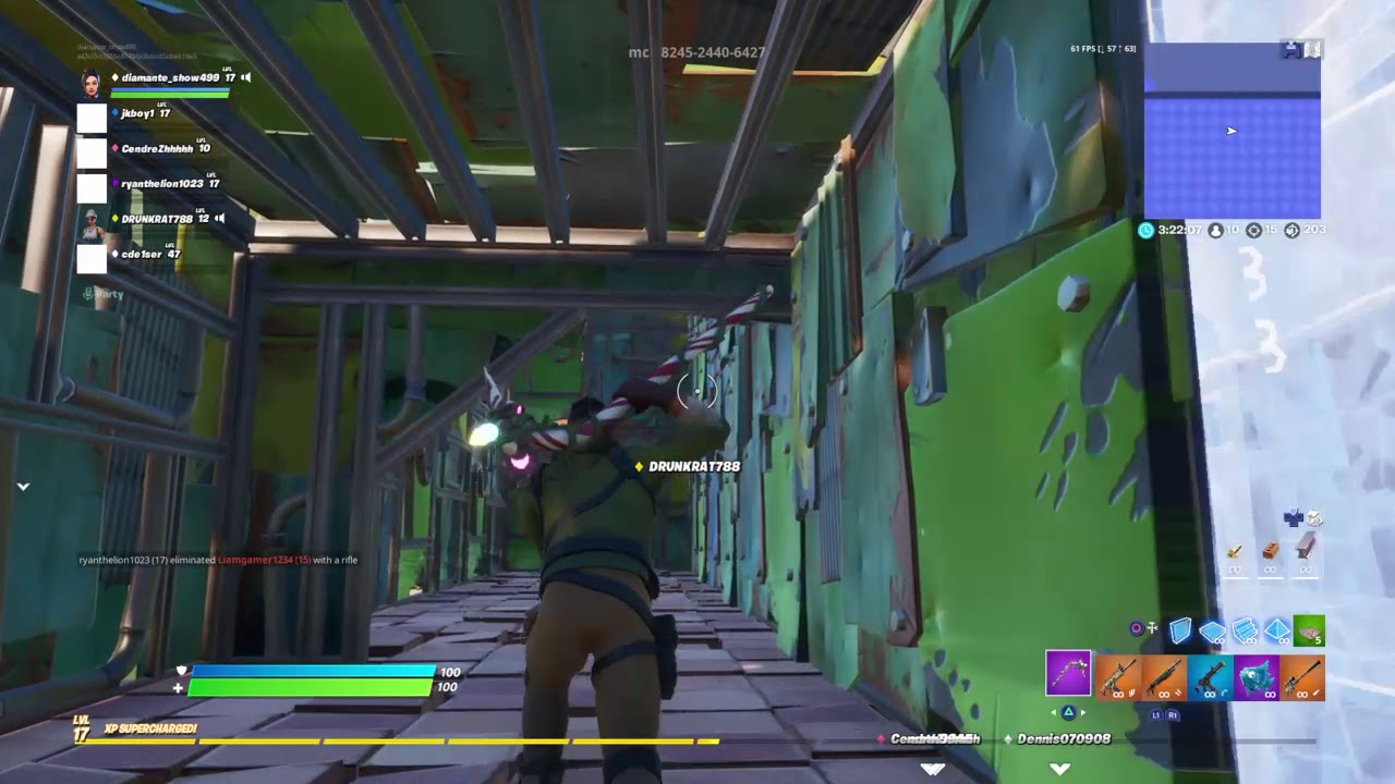 Playing minecraft in Fortnite - YouTube