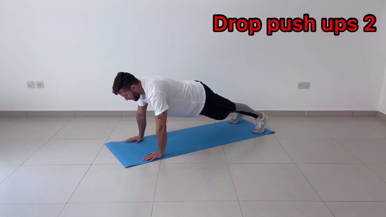 Drop push ups 2 - YouTube
