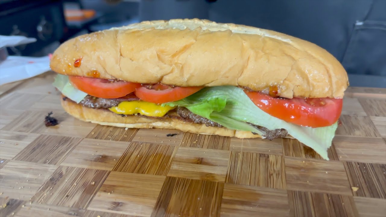 Hot Pepper Bacon Jam Cheeseburger Sub - YouTube