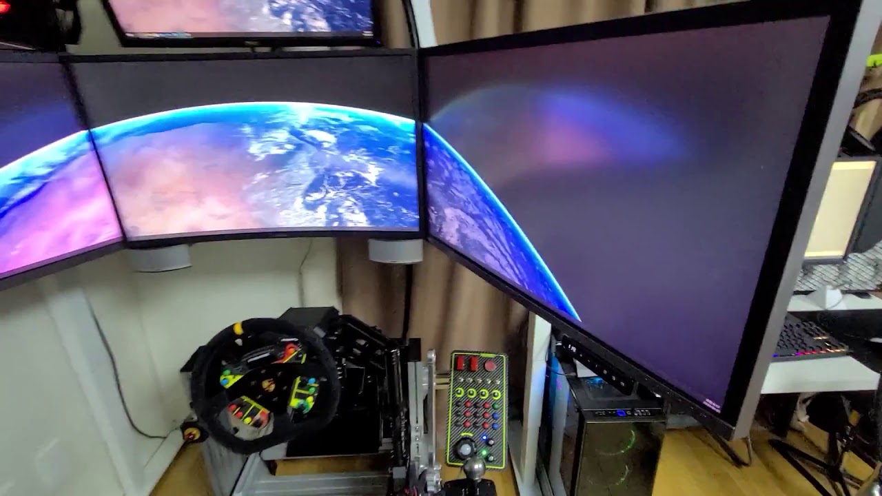 triple monitor iracing sim racing - YouTube
