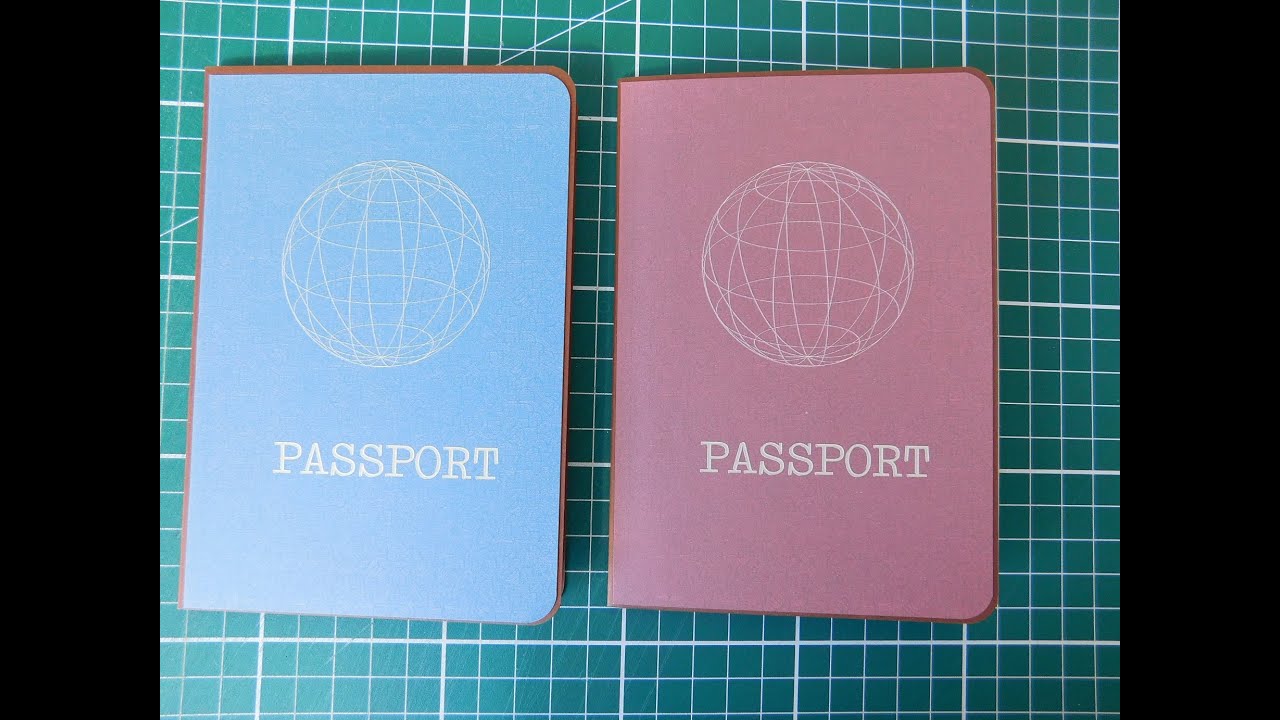 Passport as an interactive element in scrapbook album tutorial - YouTube