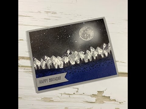 Stampin Up Mountain Air Masculine Birthday Card Tutorial Handmade - YouTube
