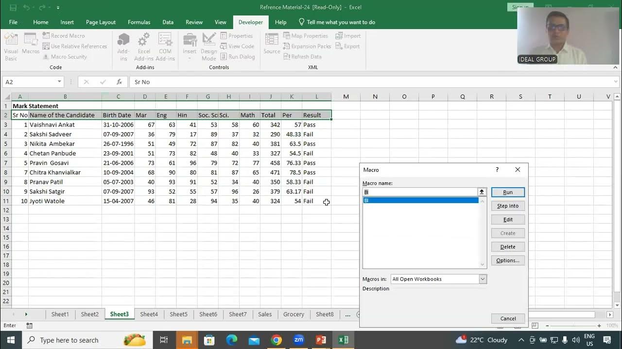 Advance Excel - Lecture-24 Macro & VBA (Part-I) - YouTube