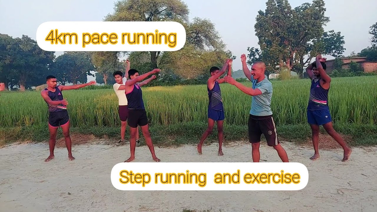 4km pace running and exercise - YouTube