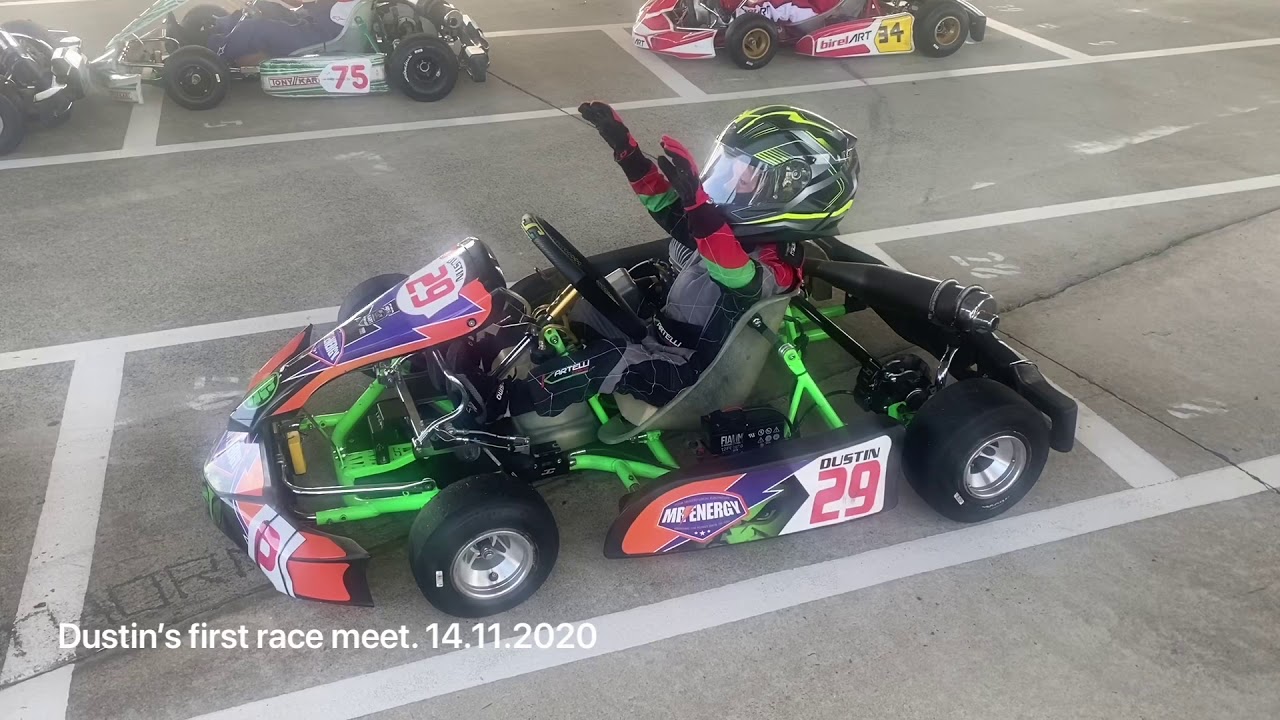 Dustin Persson first go kart race meet 14.11.2020 - YouTube