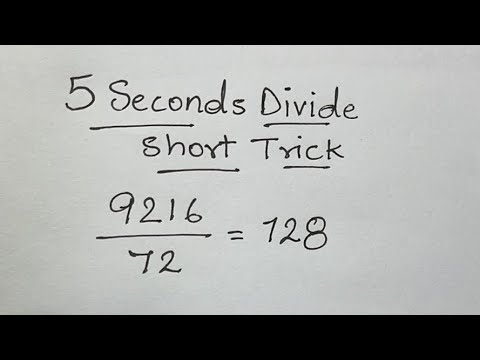 Long division in just 1 step! Divide Short Trick - YouTube