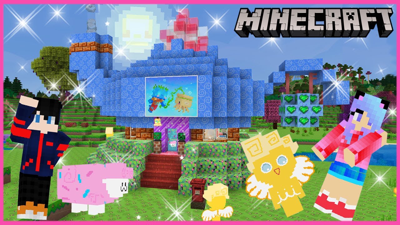 MineCraft มายคราฟสร้างบ้านกาน้ำชาคุกกี้รัน Minecraft cookie run house ...