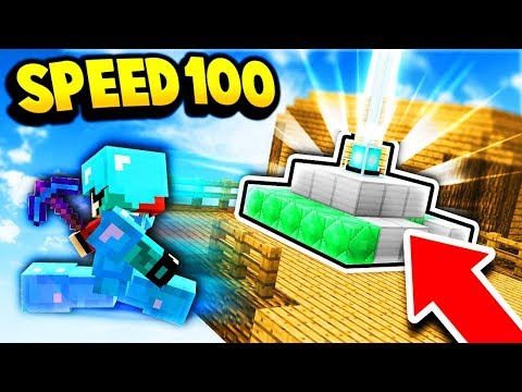 SPEED 100 BEACON TROLL!! (Minecraft Skyblock Trolling)