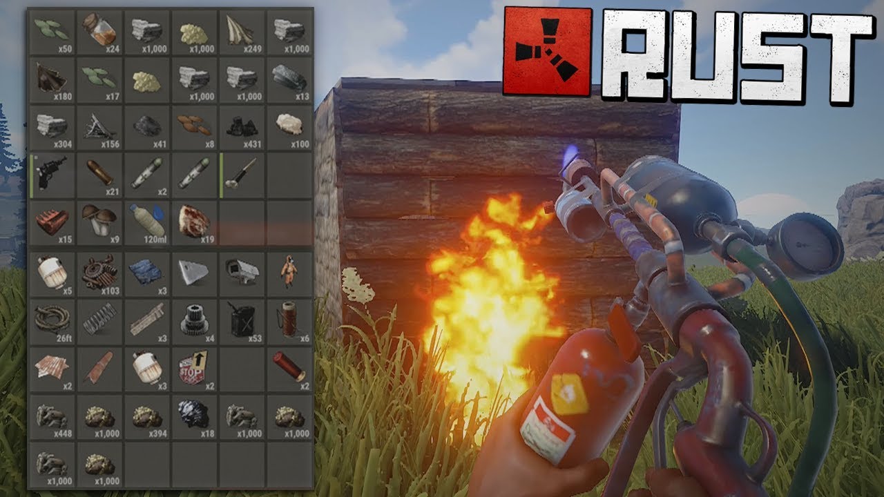 FLAMETHROWER RAIDING MY NEIGHBOUR! - Rust SOLO Survival - YouTube