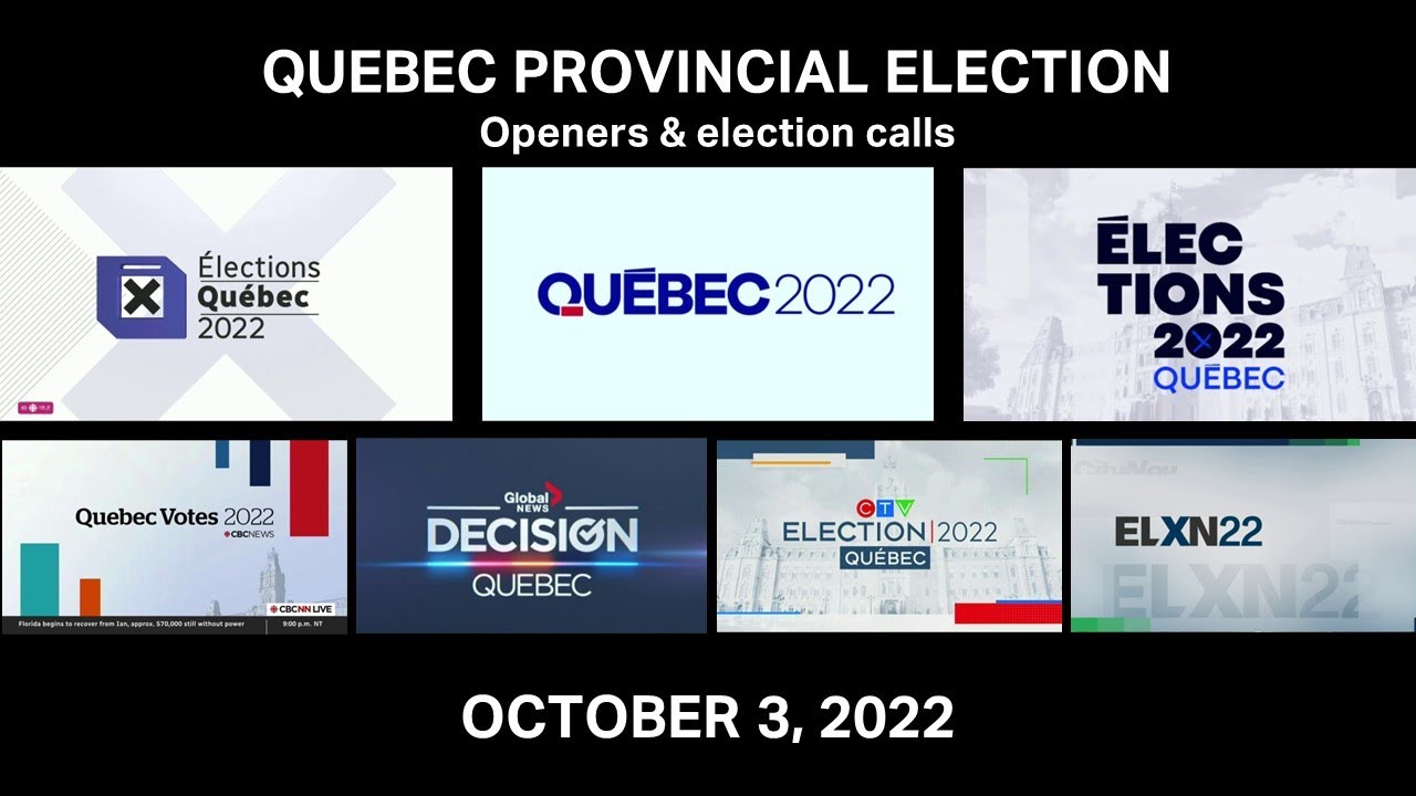 2022 Quebec general election - broadcast TV coverage montage (October 3 ...