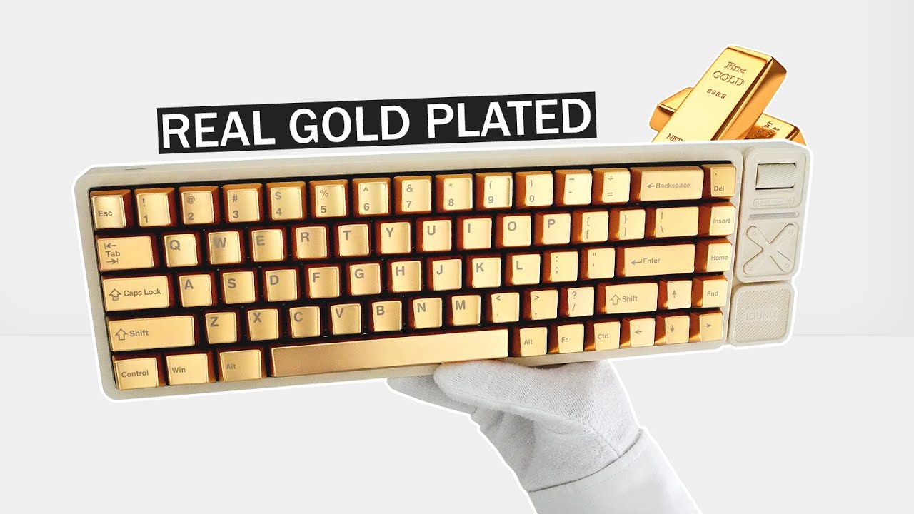 I Built a REAL GOLD Luxury Gaming Keyboard I Unboxing Awekeys Metal ...