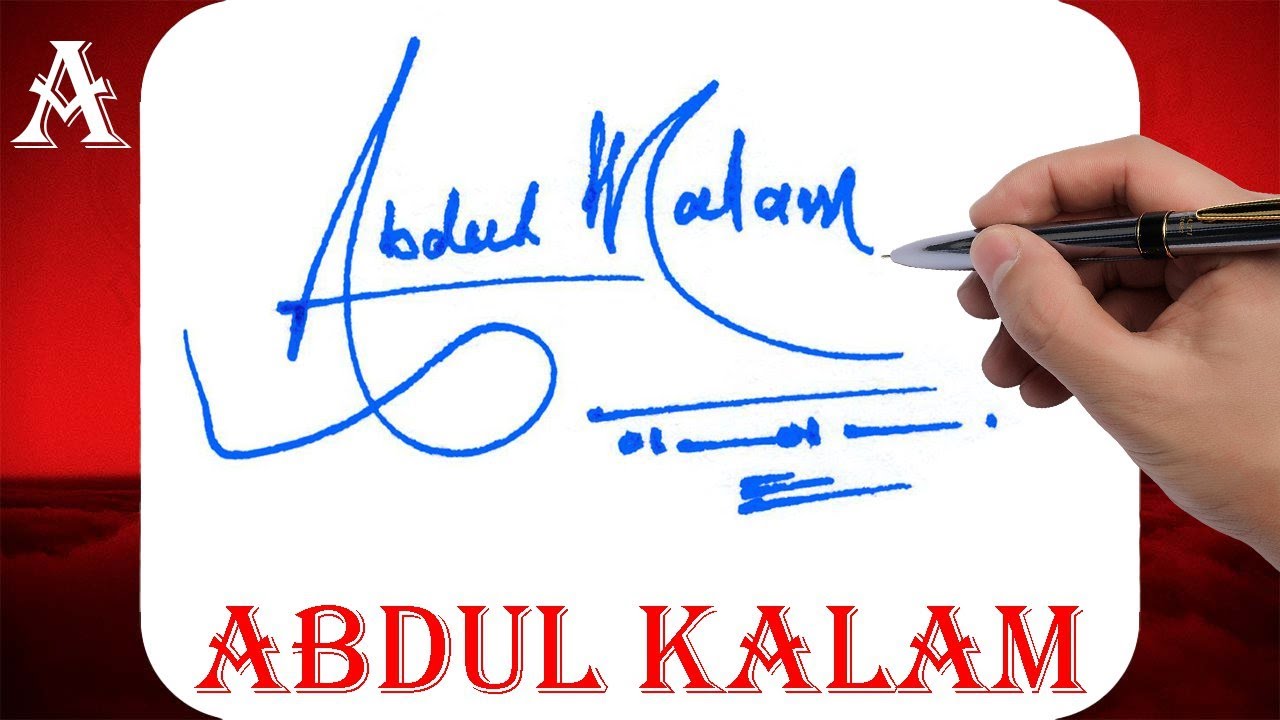 Abdul Kalam Name Signature Style | A Signature Style | Signature Style ...