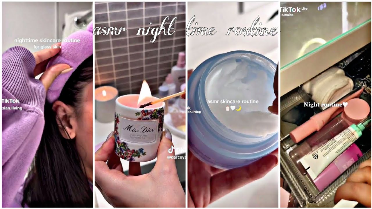 AESTHETIC| ASMR NIGHT TIME ROUTINE | RELAXING | #viral #fypp @bee ...