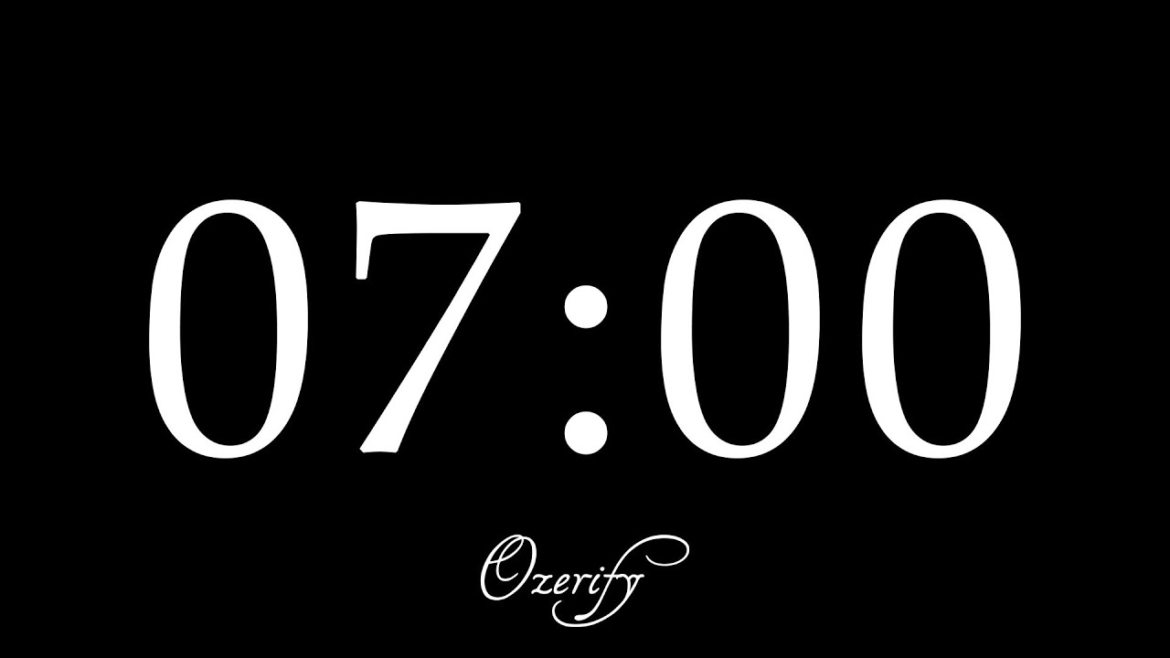 7 Minute Timer - Countdown - Buzzer Alarm ⏰ #timer #countdown - YouTube