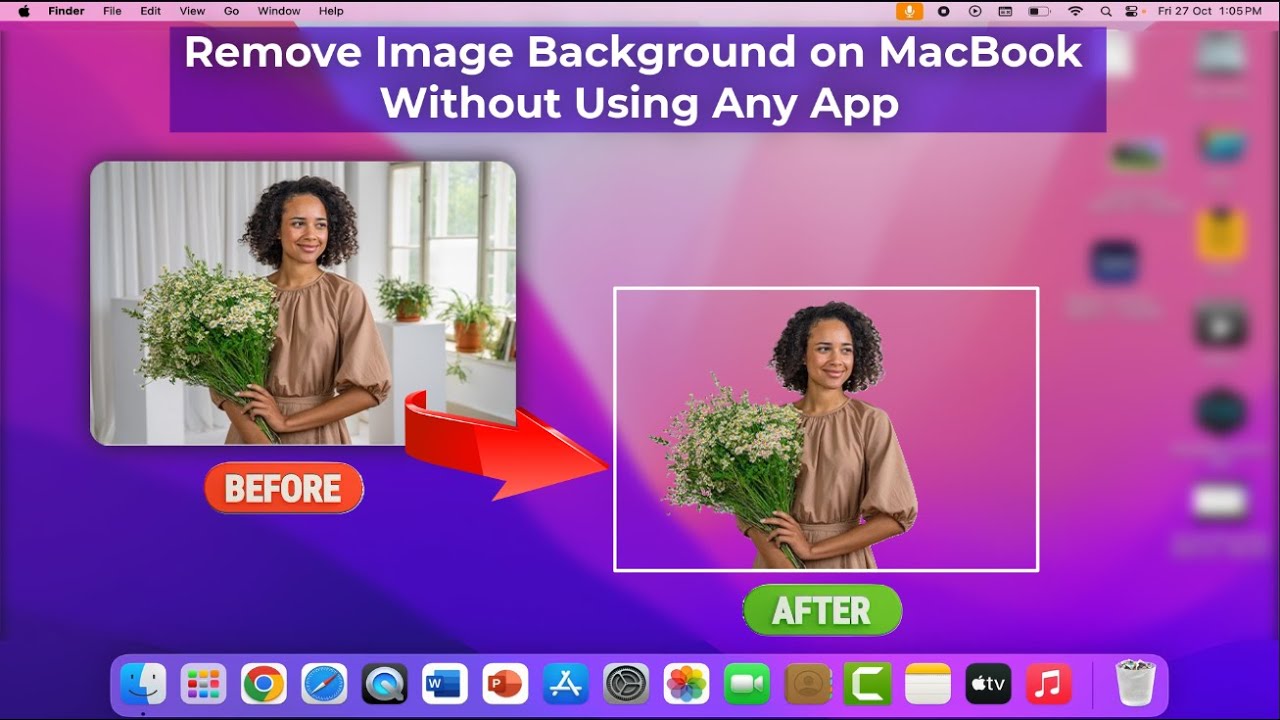 How to Remove Image Background Using Built-in Mac Tool - YouTube