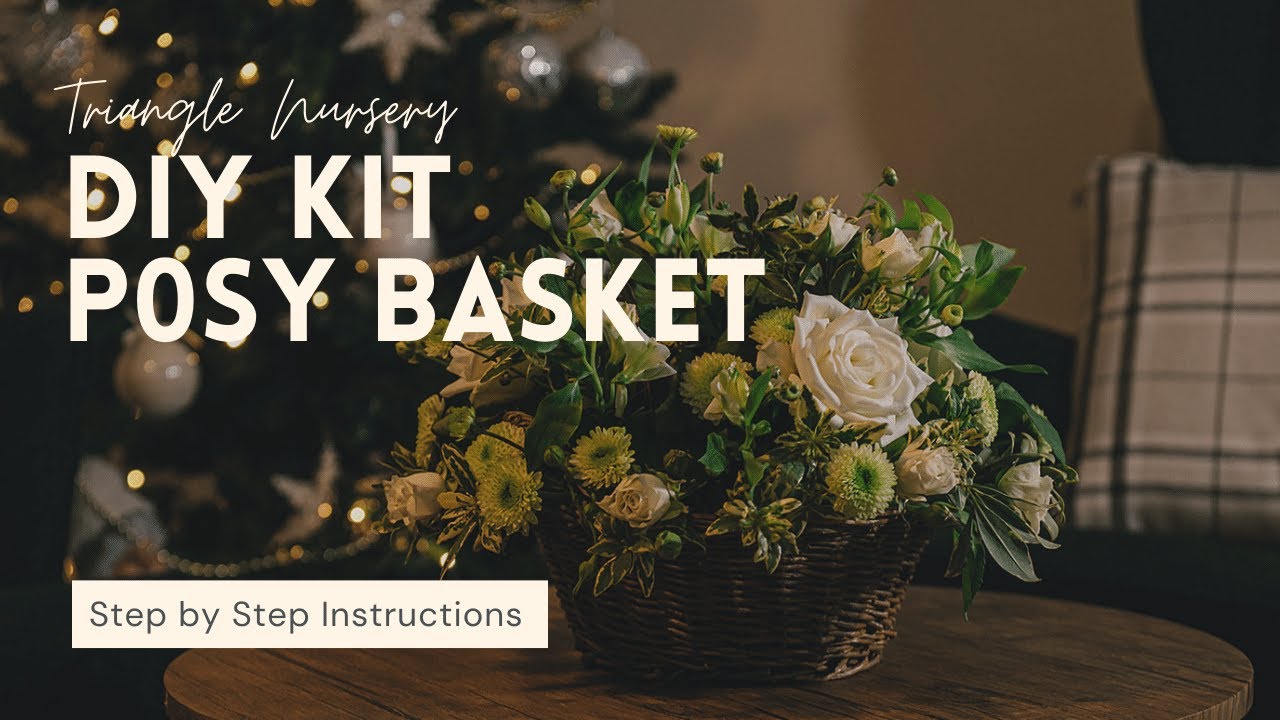 DIY Video Tutorial on How to Make a Christmas Posy Basket in White ...