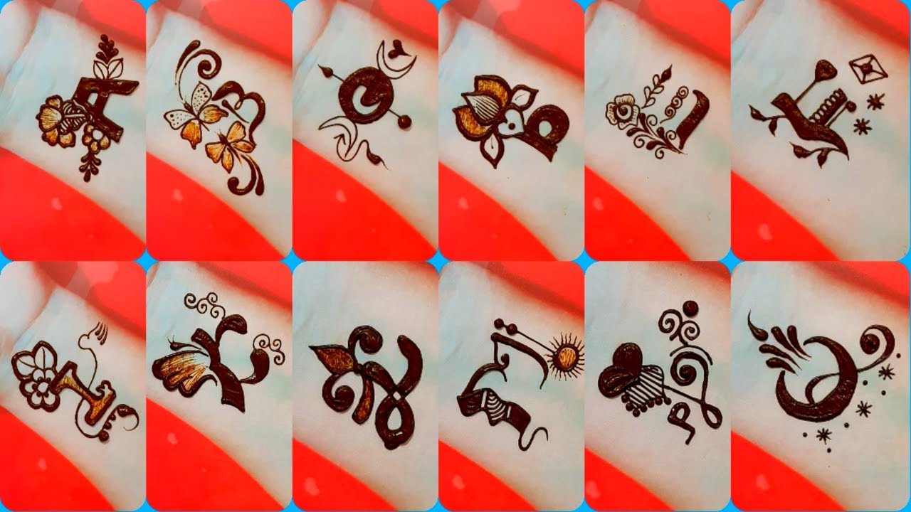 All New Alphabet Mehndi Tattoo Designs|Letter Mehndi Design|Mehandi Ki ...