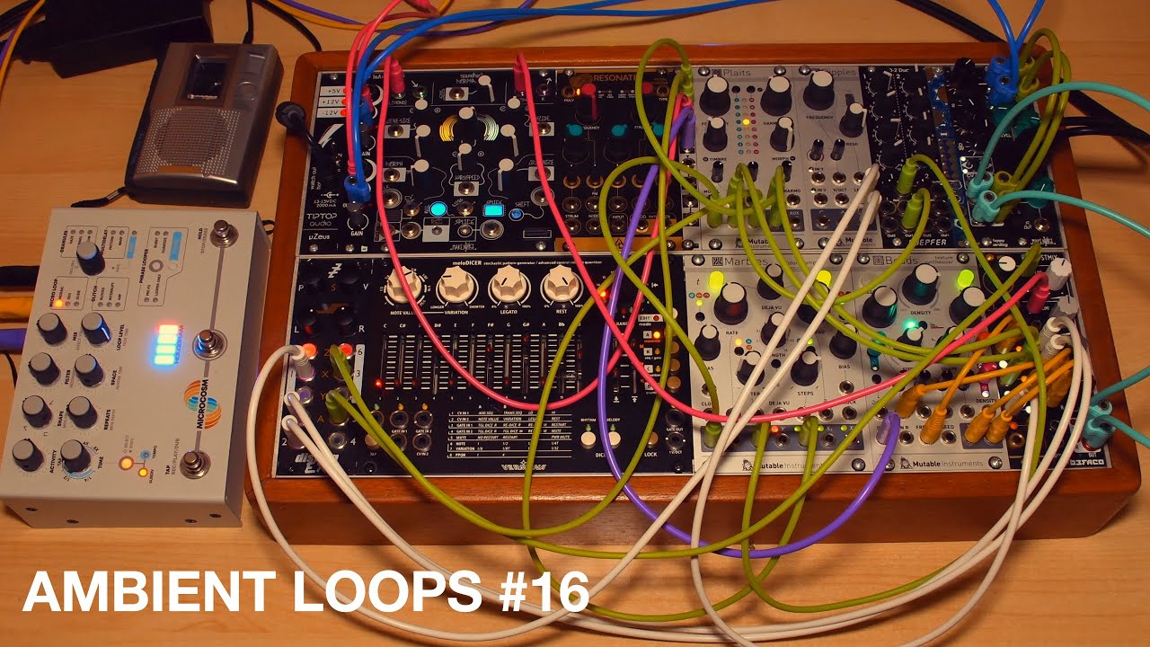 Ambient loops #16 ∞ Eurorack (Plaits, Marbles Morphagene) + Microcosm ...
