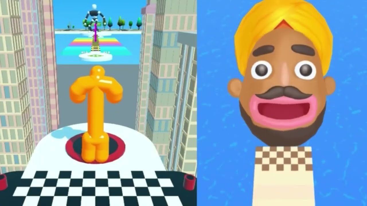 🔴Satisfying Mobile Game: Tall Man Run, Brick Builder, Noodle Run ...