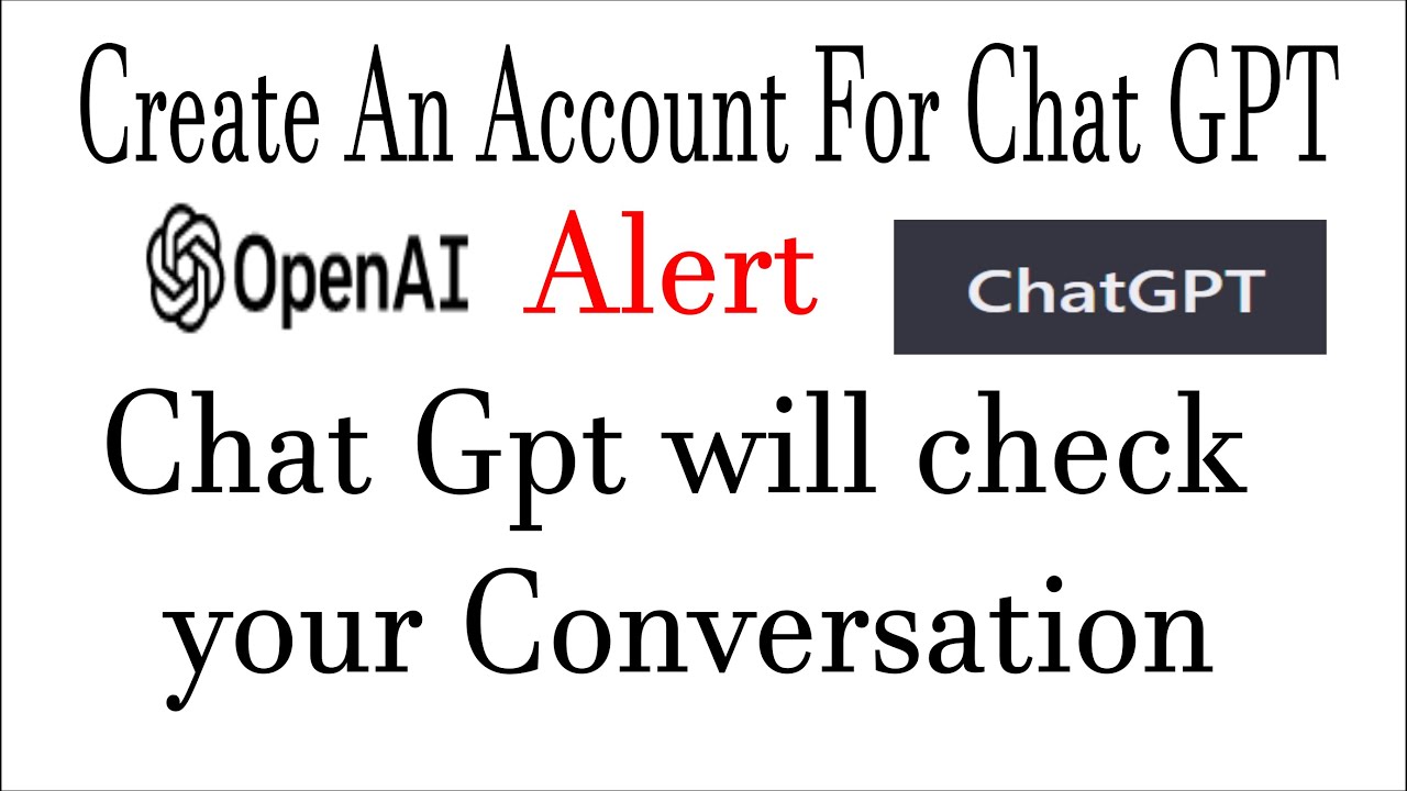 How To Create An Account For Chat GPT - YouTube