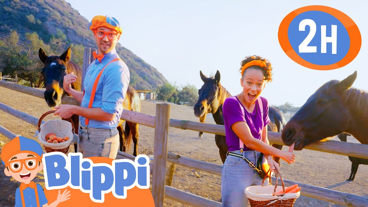 Help Blippi Feed His Horse! + More | Blippi and Meekah Best Friend ...