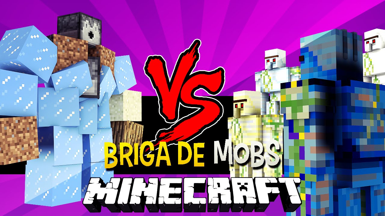 Big Golem vs Golem World - Briga de Mobs Minecraft - YouTube