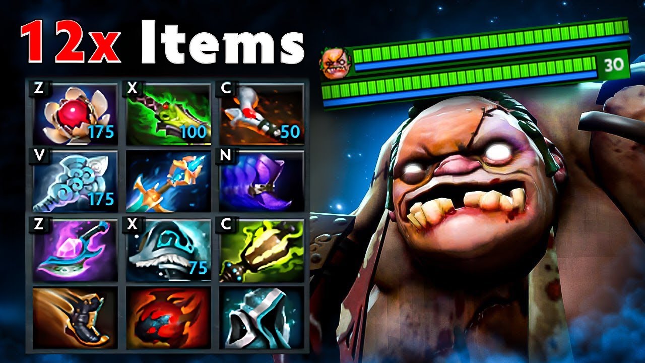 Pudge 12x Items in 7.36b 40Kills 10000 HP by Goodwin - YouTube