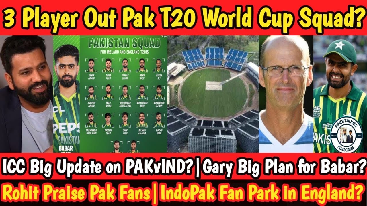 T20WC 2024🚨Pak 15 Player Squad Finalised?|ICC on PakvInd T20WC Match ...
