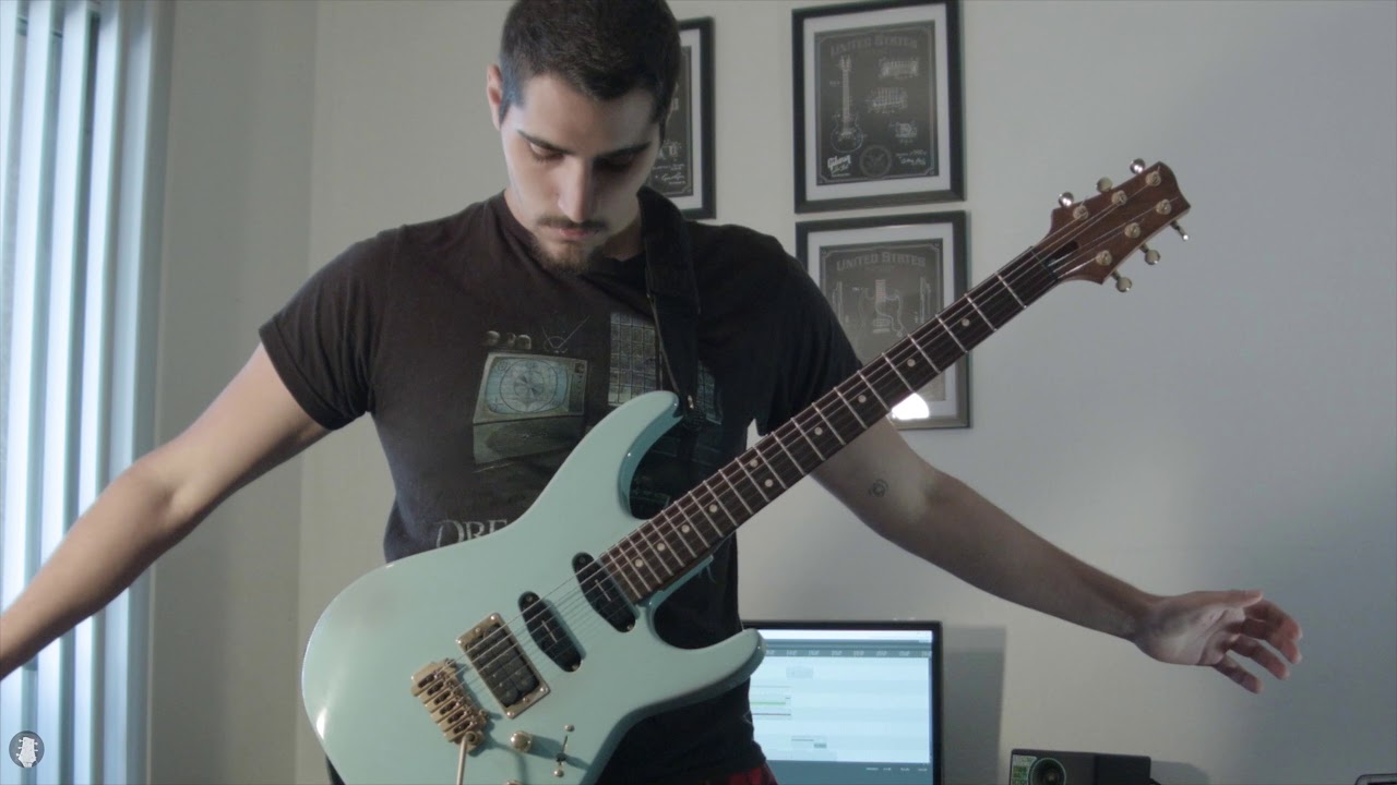 Guitarist tries playing standing up for the first time - YouTube