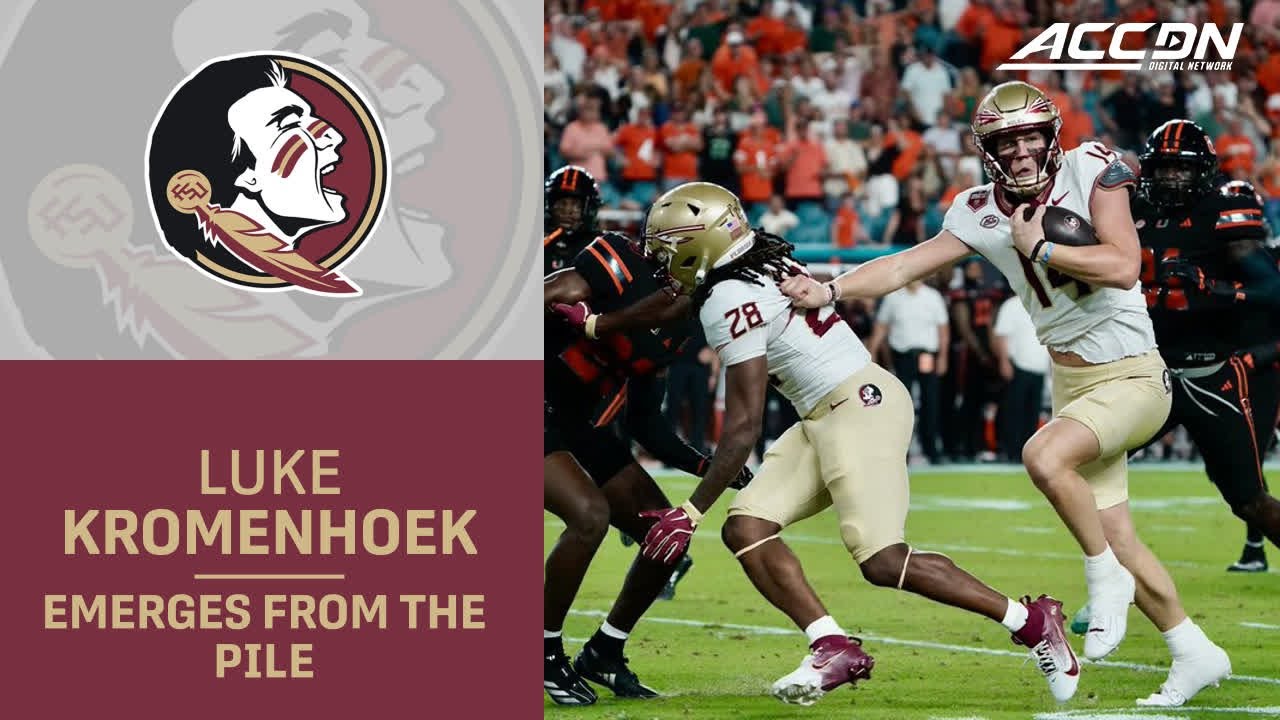 Florida State's Luke Kromenhoek Emerges From The Pile For A Big Play ...