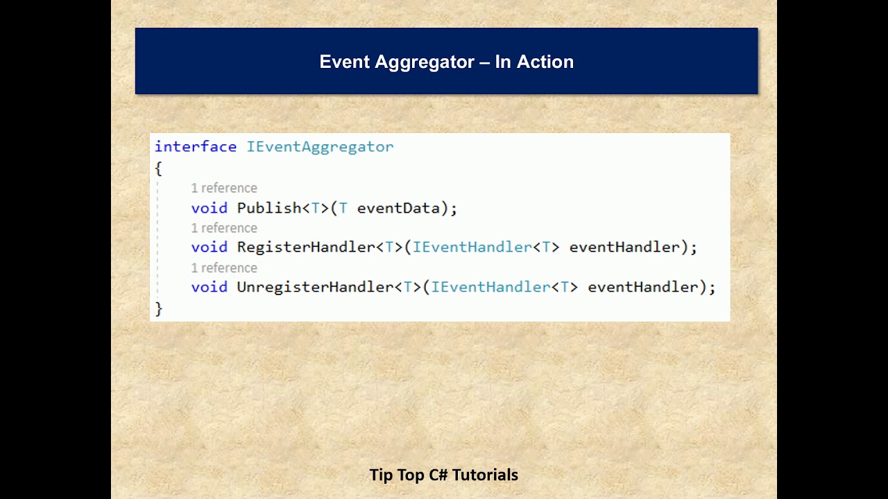 Events and Delegates: Event Aggregator - YouTube