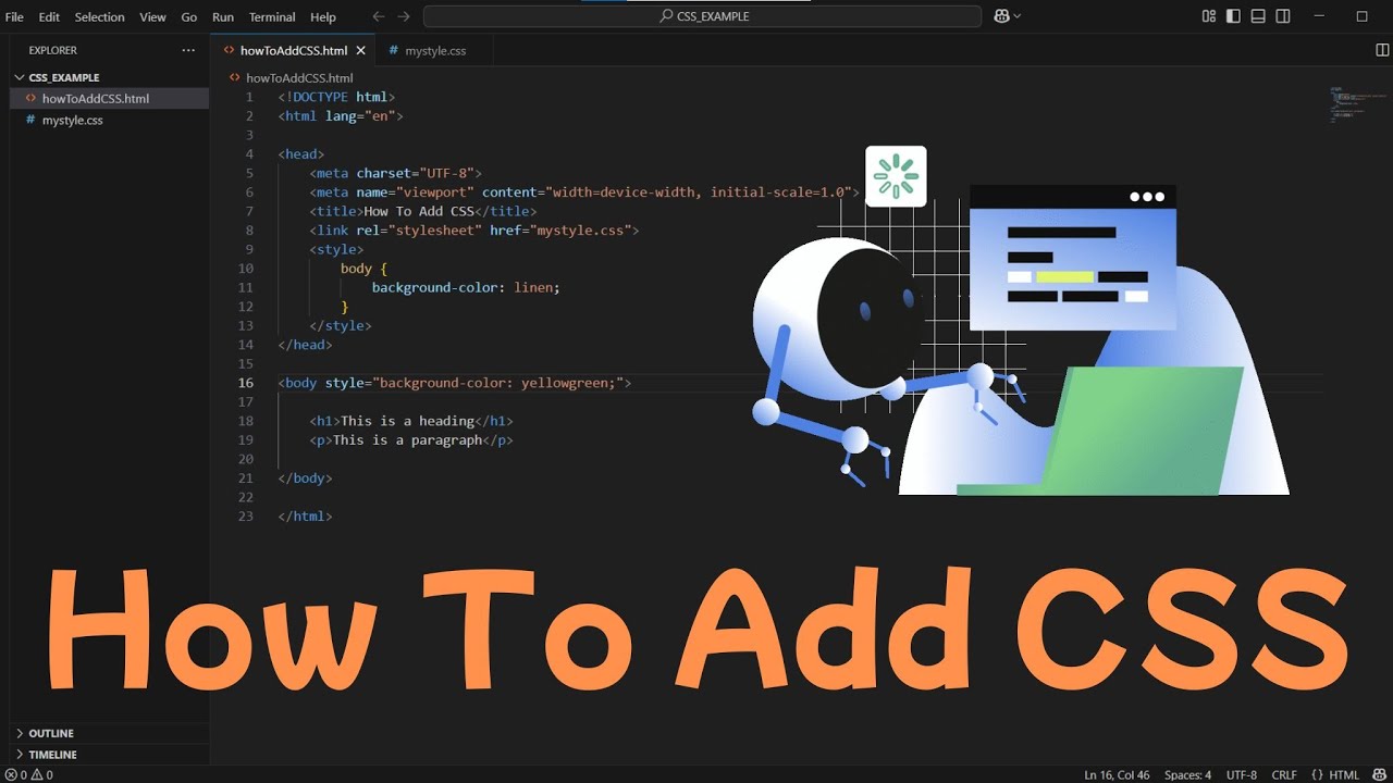 Css Tutorial How To Add Css Css W3school 4 Youtube