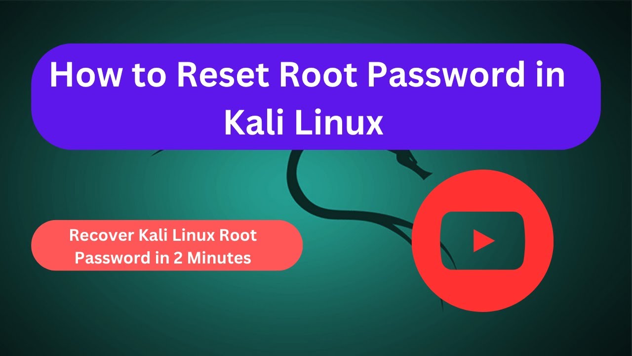 Forgot Your Kali Linux Password? / Reset Lost Root Password in Kali Linux (100% Working) - YouTube