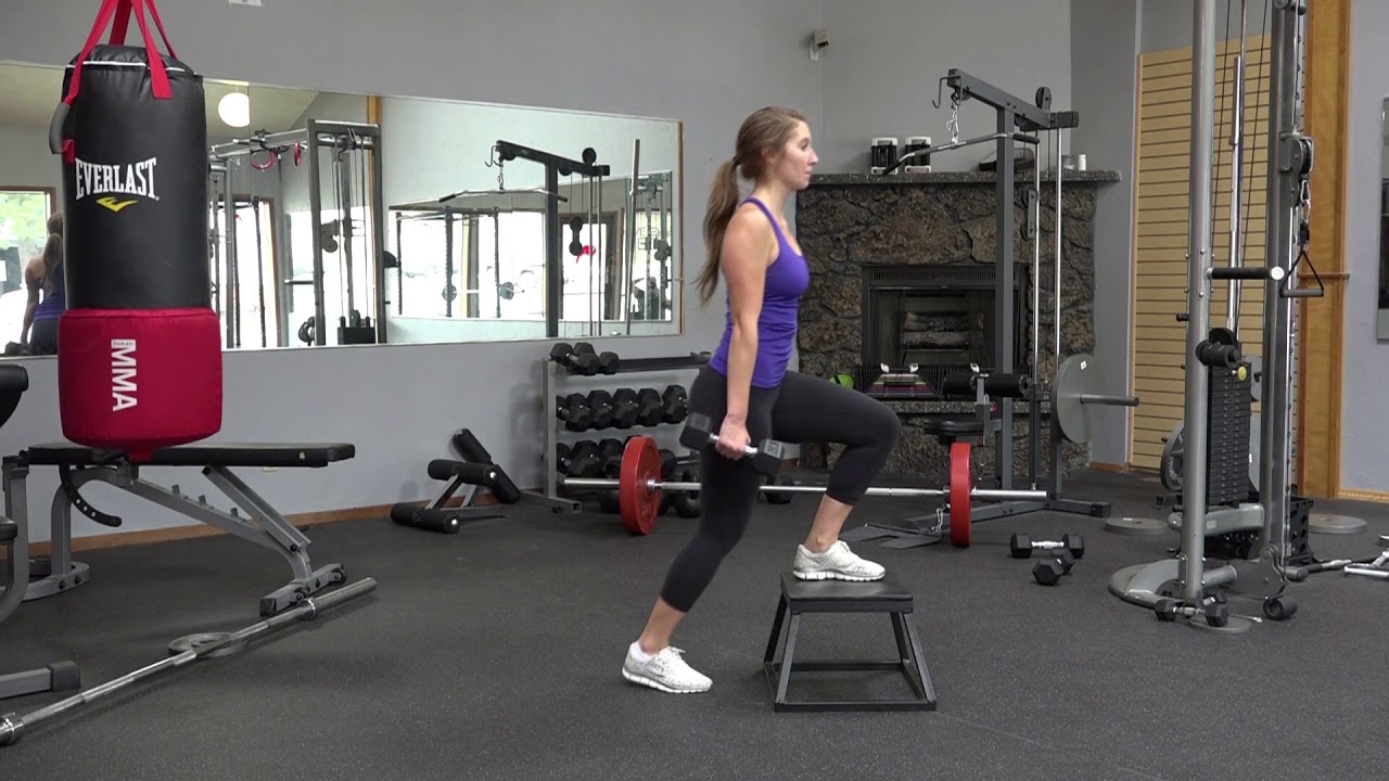Dumbbell Step-Down - YouTube