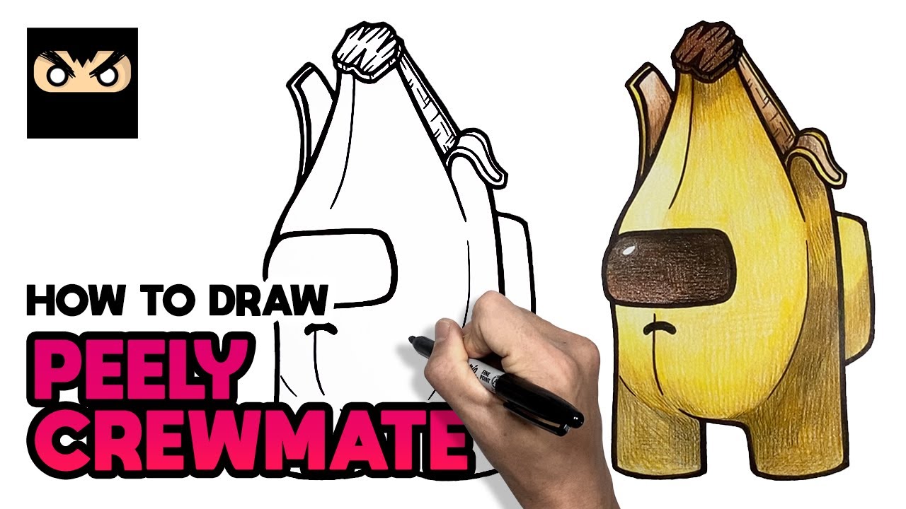 How to draw PEELY CREWMATE | AMONG US - 필리 크루메이트 그리기 | 어몽 어스 - YouTube