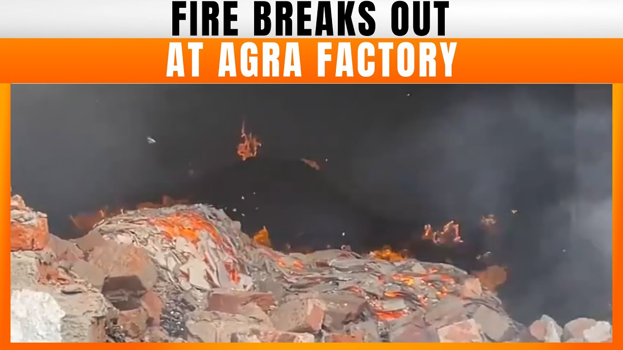 Fire Breaks Out at Paper Cardboard Factory in Agra | Firefighters on ...
