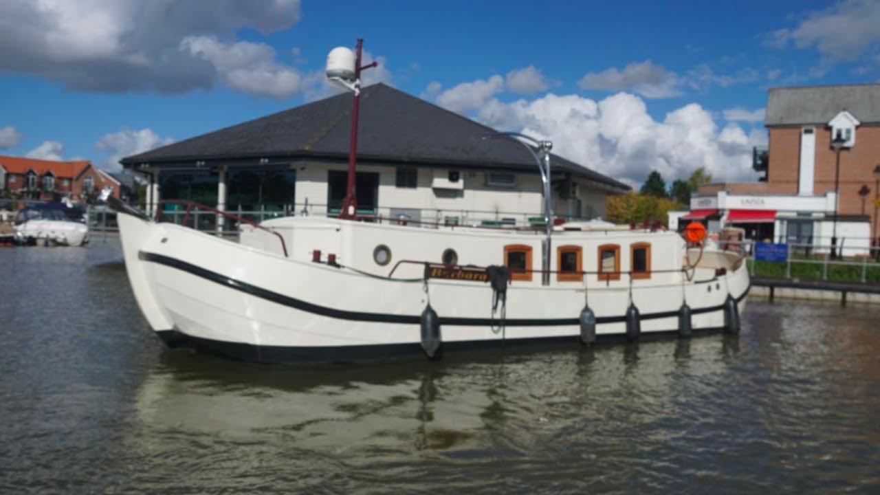 Tjalk 11 Dutch Barge Walkthrough - Ex Celebrity Boat - £109,950 - YouTube