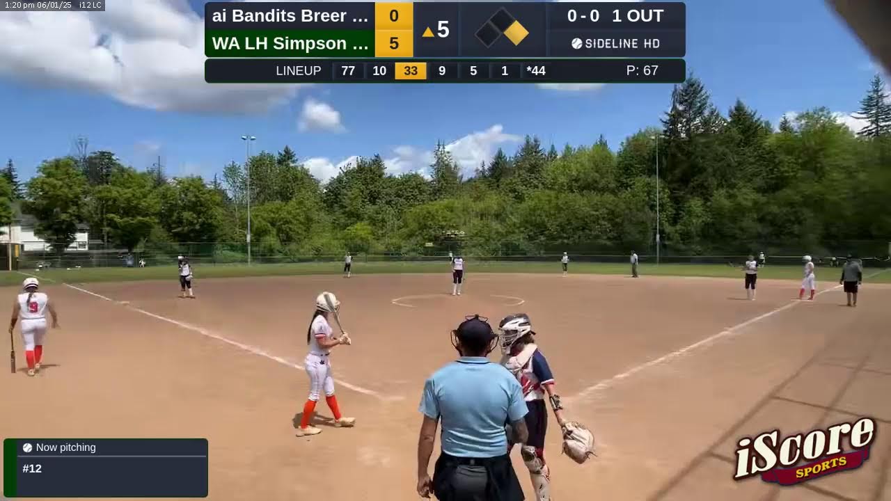 ai Bandits Breer 16U vs WA Ladyhawks Gold Simpson 18U (2025.06.01 ...