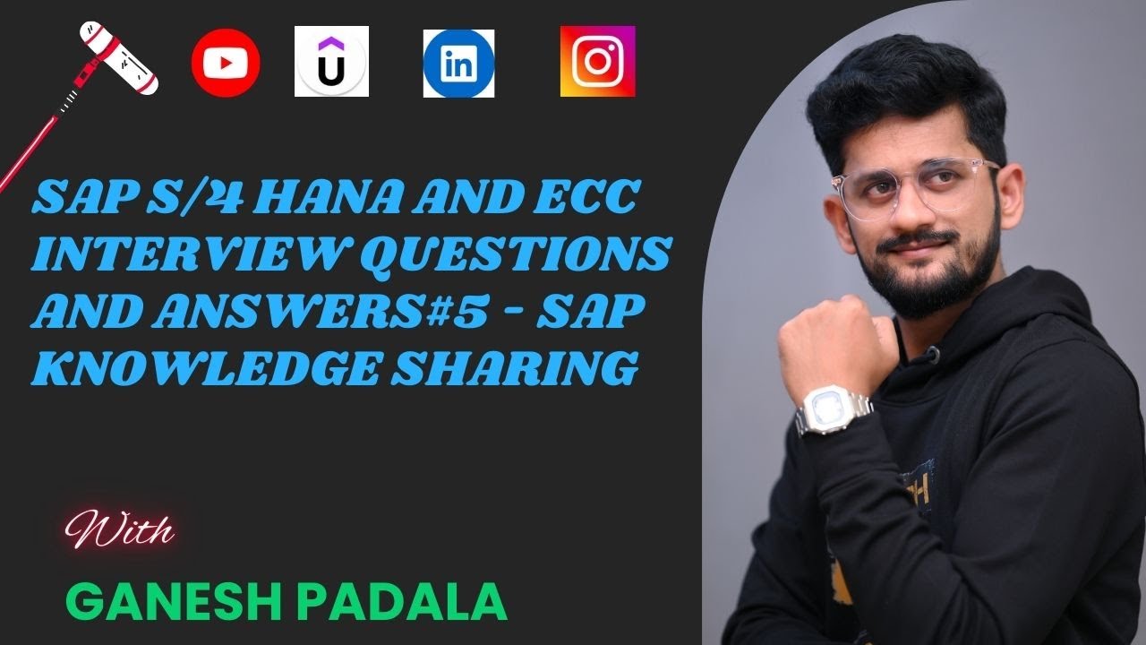 SAP S/4 HANA and ECC Interview Questions and Answers#5 - SAP knowledge sharing - YouTube