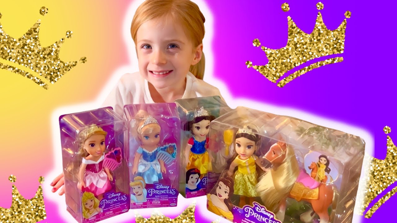 Petit Disney Princess Dolls Box Opening with Kaia - YouTube