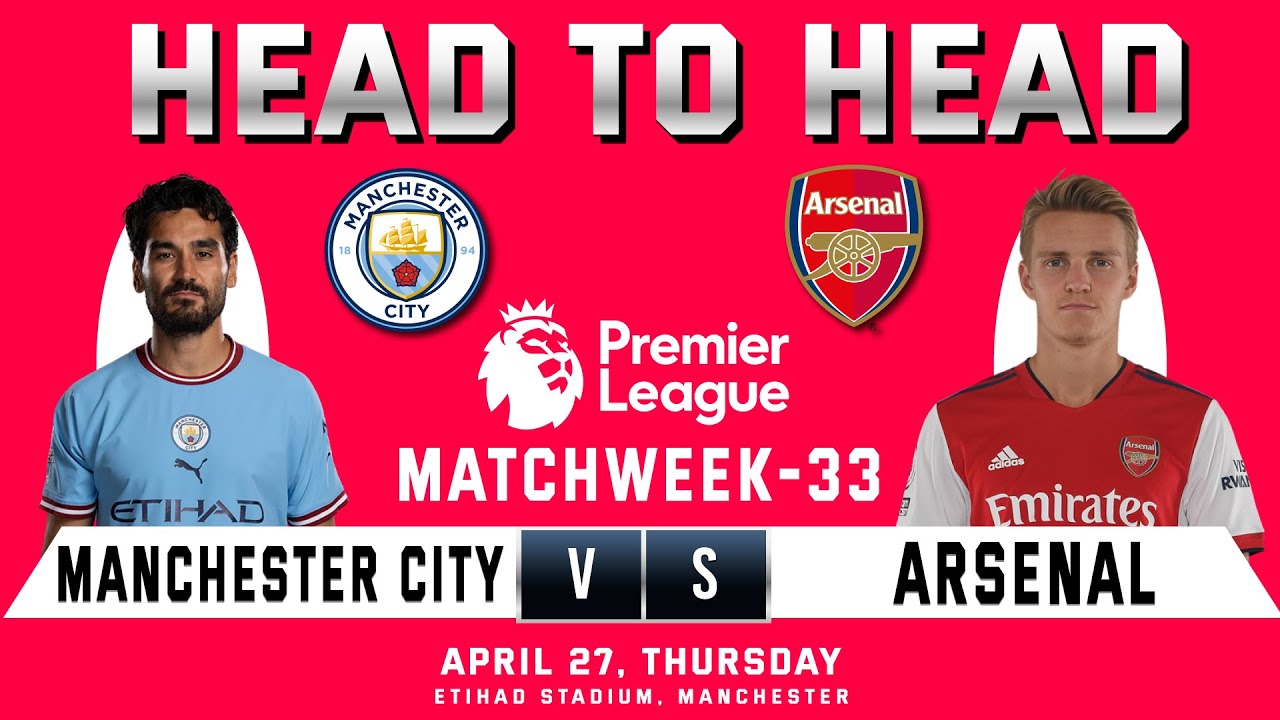 MANCHESTER CITY vs ARSENAL | Head to Head Stats | Matchweek- 33 | MCI ...