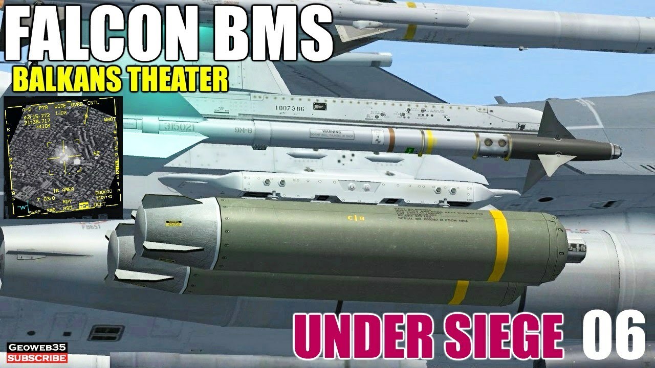 Falcon BMS 4.34 | Balkans Theater: Under Siege | BAI Mission CBU 104 ...